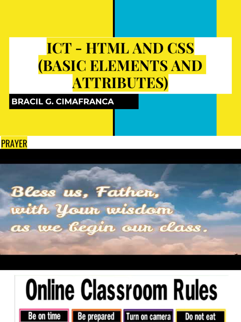 3grade 9 Ict HTML and CSS HTML Basic Elements and Href Attributes | PDF ... 3grade 9 Ict HTML and CSS HTML Basic Elements and Href Attributes | PDF ...