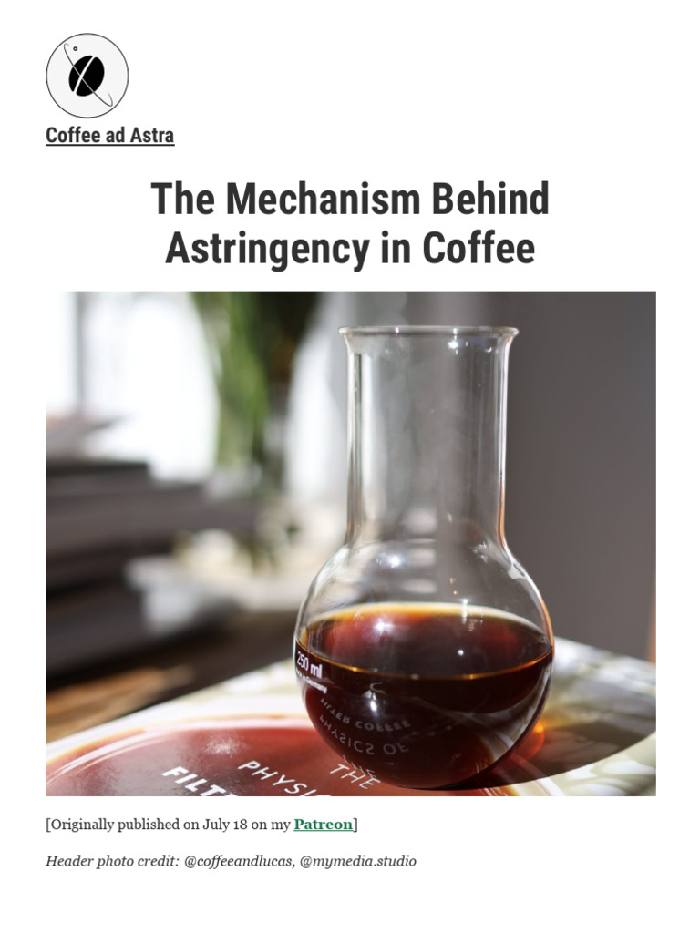 The Mechanism Behind Astringency in Coffee (Gagné) | PDF | Coffee ...