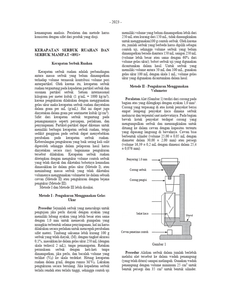 Kerapatan Serbuk Ruahan dan Mampat | PDF
