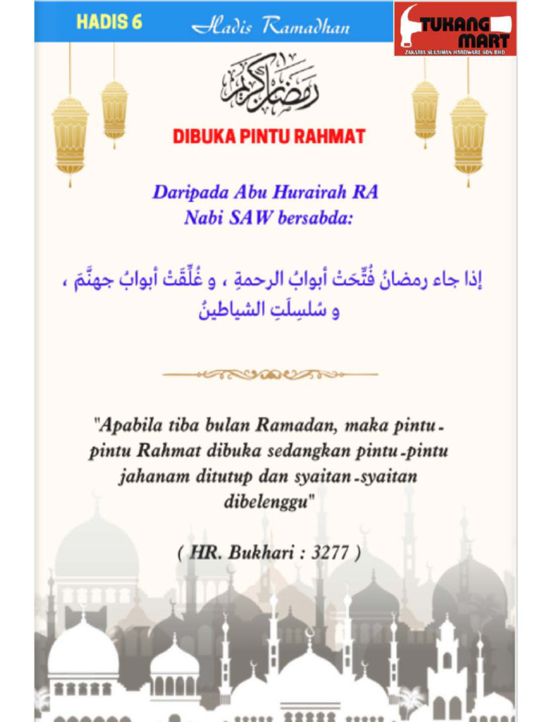 6 Hingga 10 Hadis Bulan Puasa TM | PDF