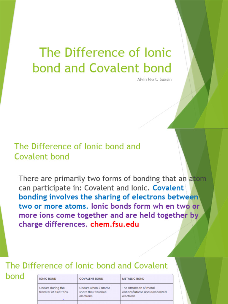 Ionic vs Covalent Bonds Explained | PDF