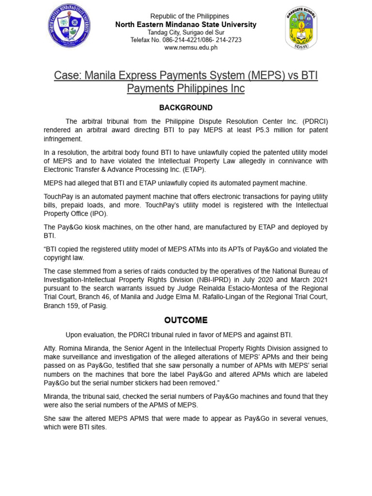 Infringement Case Research | PDF | Patent | Intellectual Property