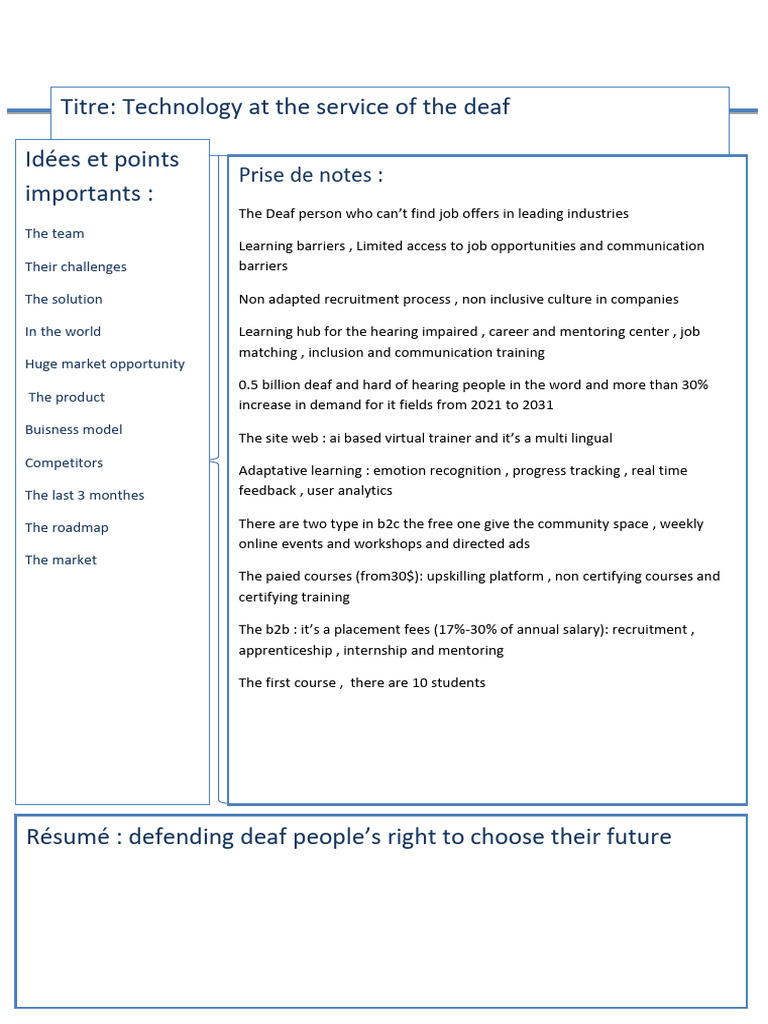 Template Prise de Note | PDF