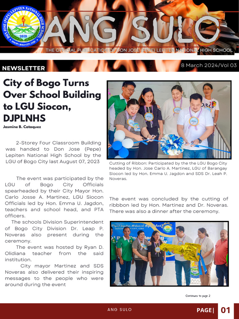 ANG SULO of DJPLNHS | PDF