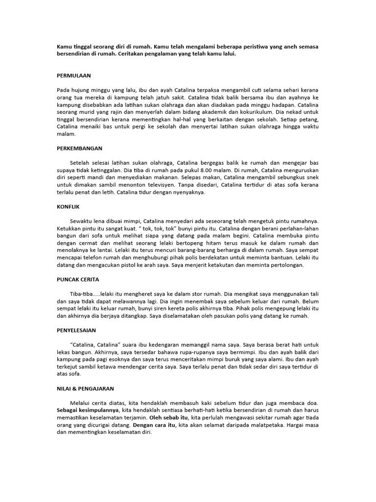 CTH Karangan Cerita Guna Plot | PDF