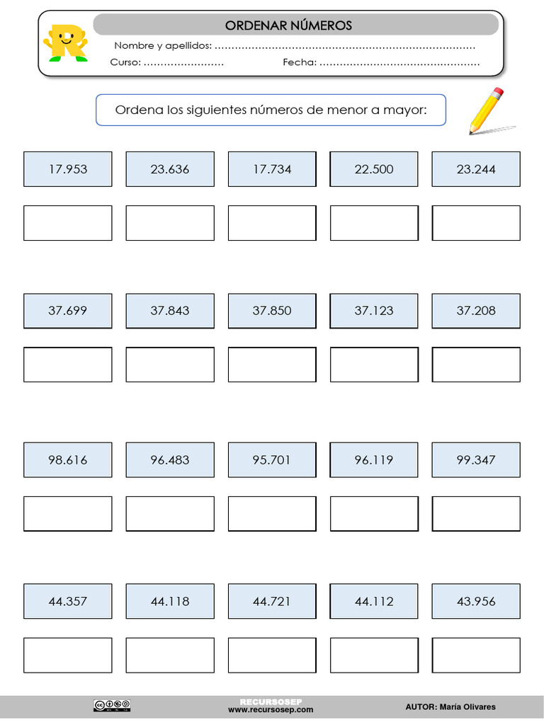 ordenar-numeros-5-cifras | PDF