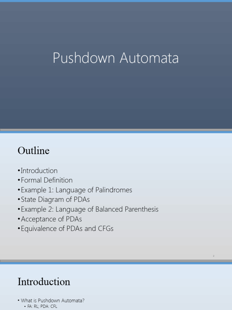 06 Pushdown Automata v2 | PDF | Theoretical Computer Science | Notation