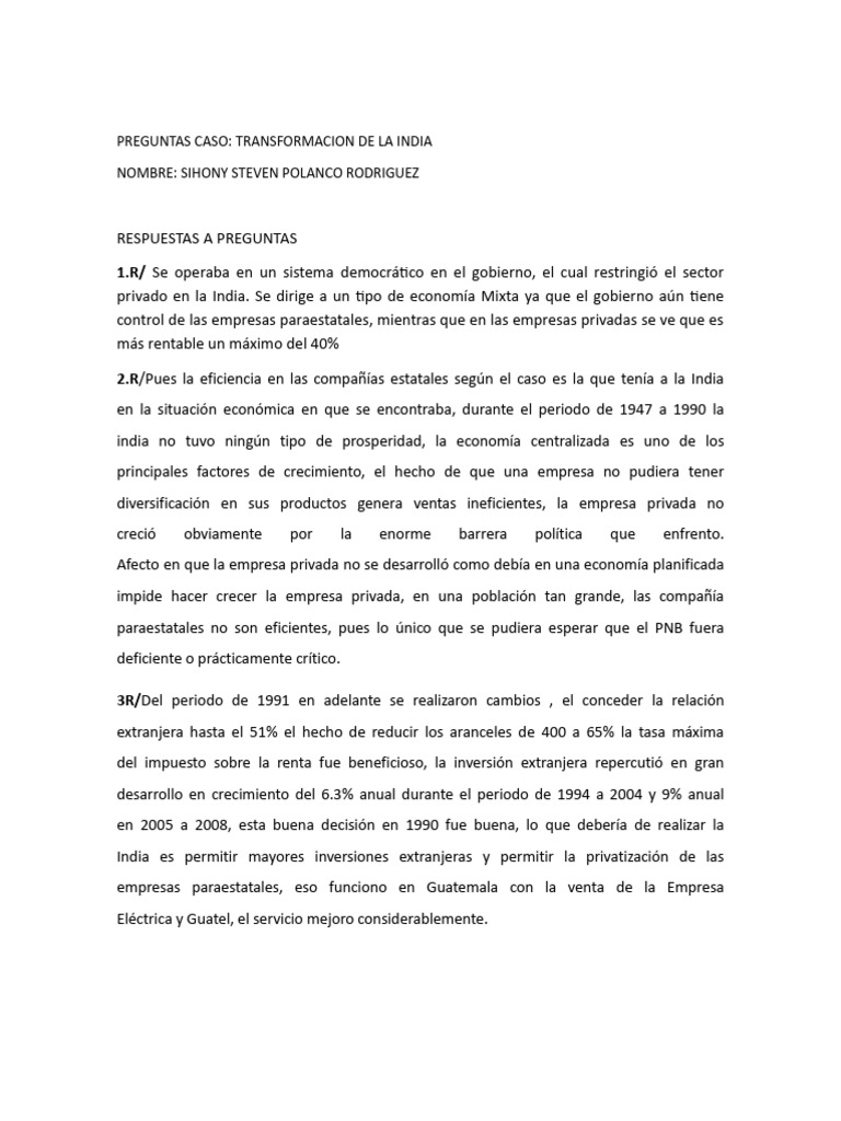 Transformacion de La India | PDF | Business | Empresa de propiedad estatal