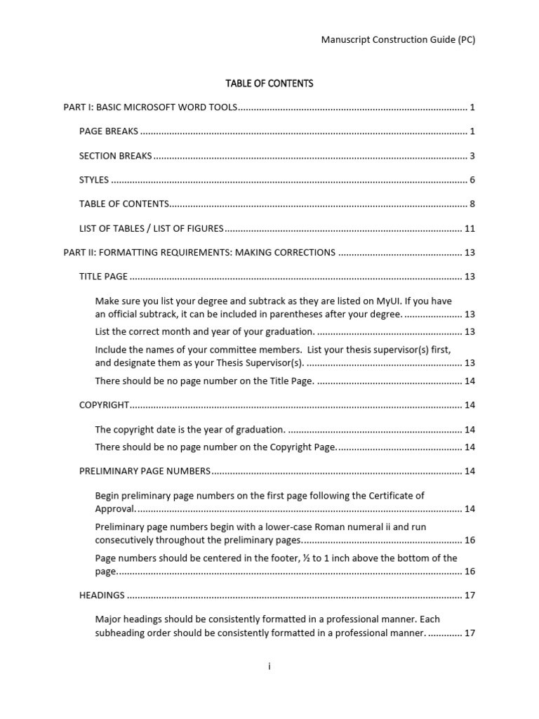 Manuscript Construction Guide PC | PDF | Paragraph | Microsoft Word