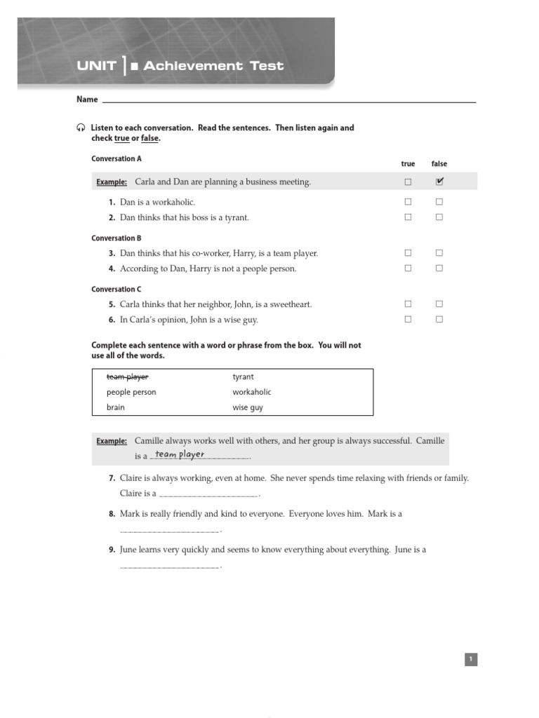 Summit 1 Unit 01 | PDF