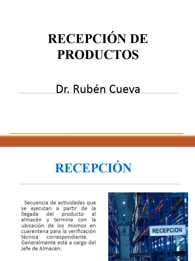 Recepción de Productos Farmaceuticos 2020 | PDF
