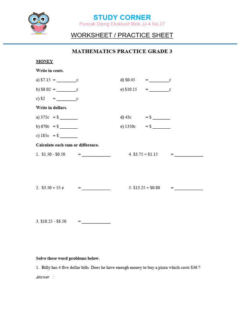 Money Measurement WS1 | PDF | Weight | Metrology