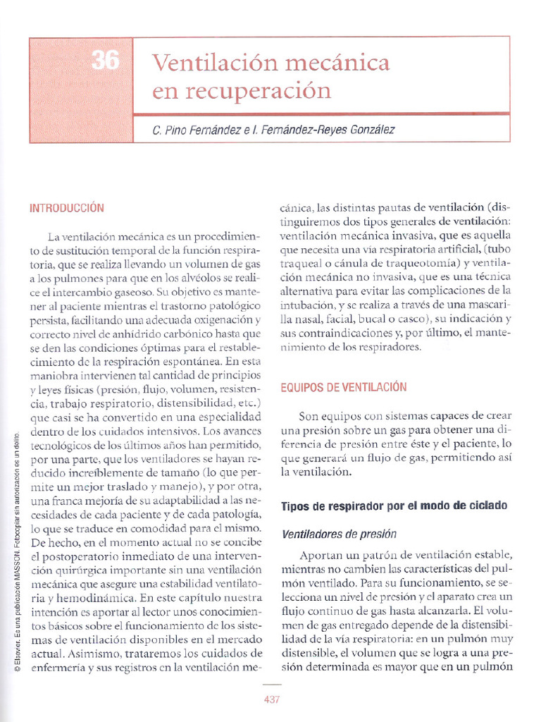 36 Ventilacion - Mecanica | PDF | Sistema respiratorio | Respiración