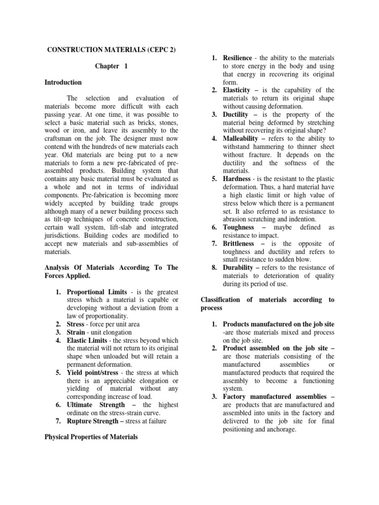 Common Construction Materials | Download Free PDF | Cement | Plaster