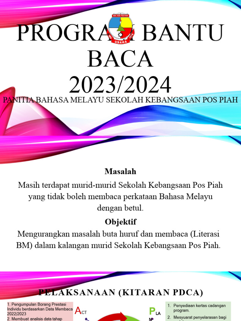 Program Literasi SK Pos Piah 2023/2024 | PDF
