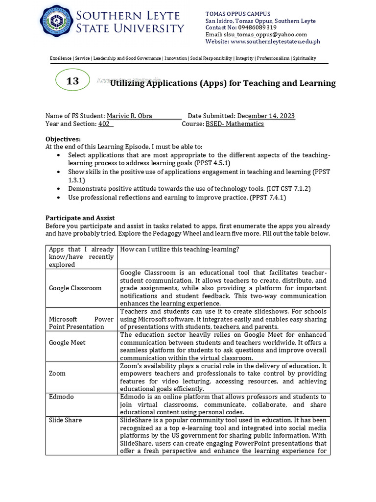 FS2 EP.13-ok | PDF | Educational Technology | Teachers