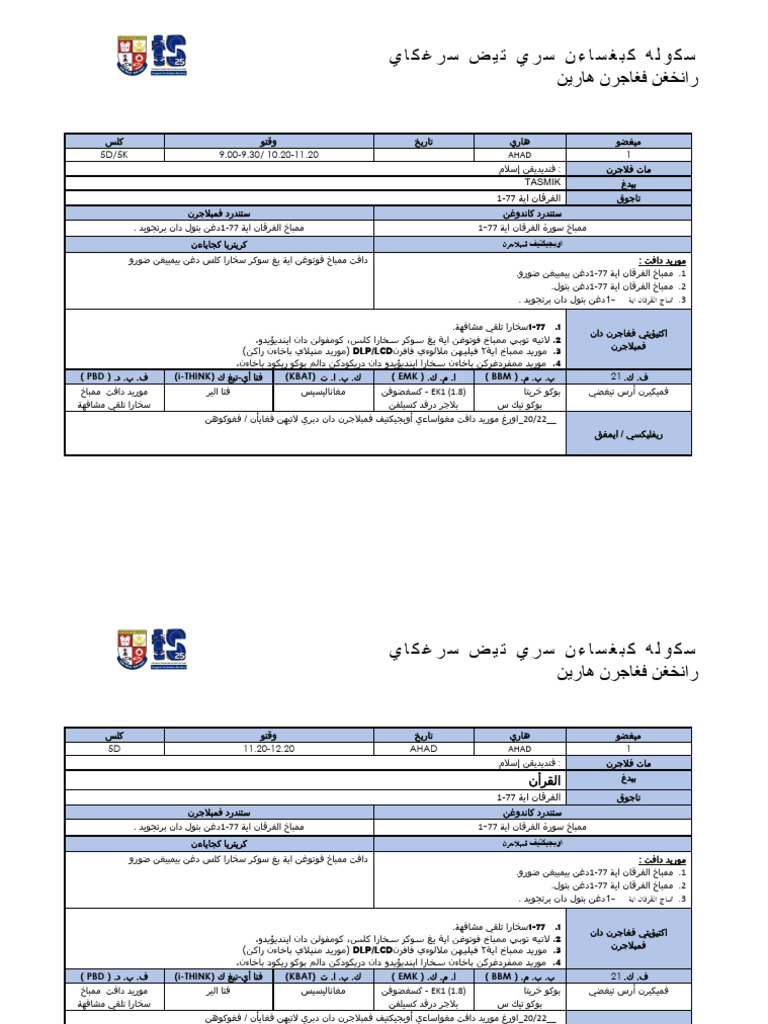 RPH Hantar MGG 1 2024 | PDF