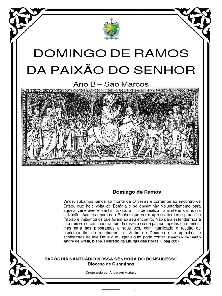 Sermão do Domingo de Ramos 2024 | PDF | Jesus | Eucaristia