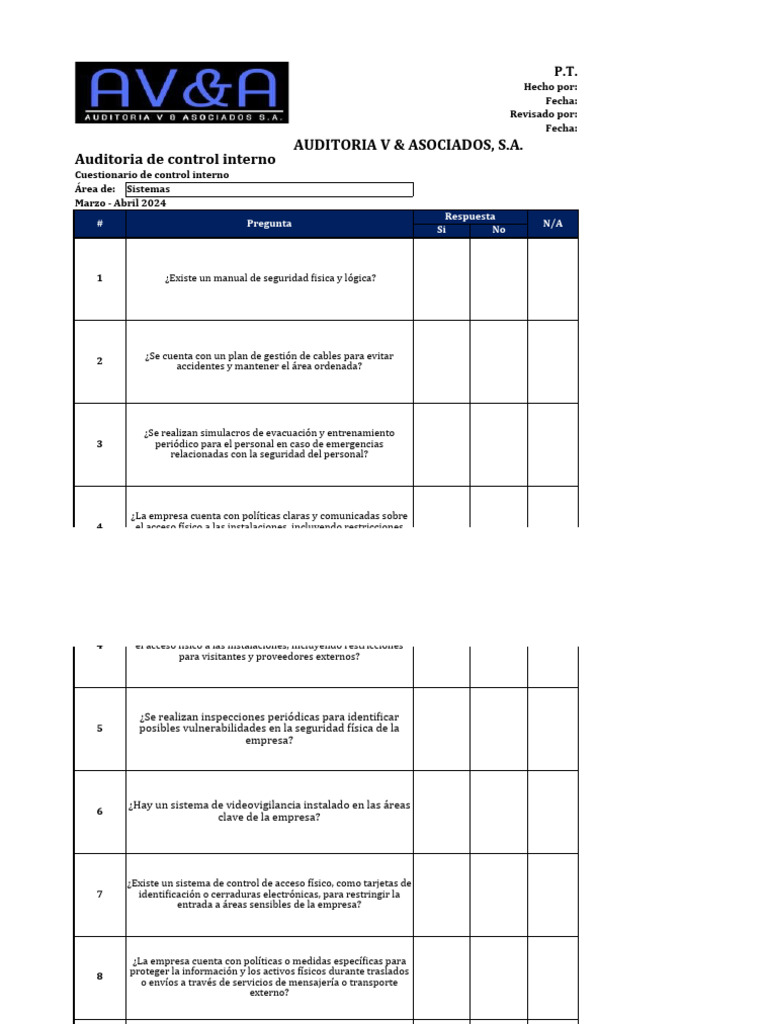 Cuestionarios de Seguridad Fisica y Logica | PDF | La seguridad ...