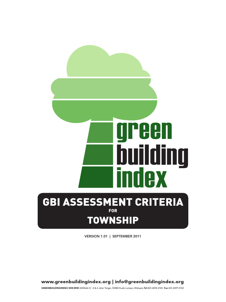 GBI Township Tool | PDF | Green Building | Electricity Generation