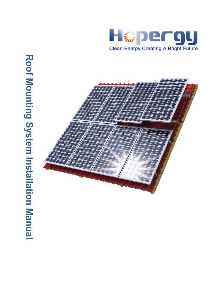 Hopergy Mounting Manual | PDF | Roof | Sheet Metal