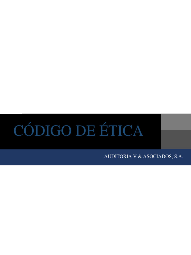 Código Ética de Auditoría V & Asociados | PDF | Auditoría | Business
