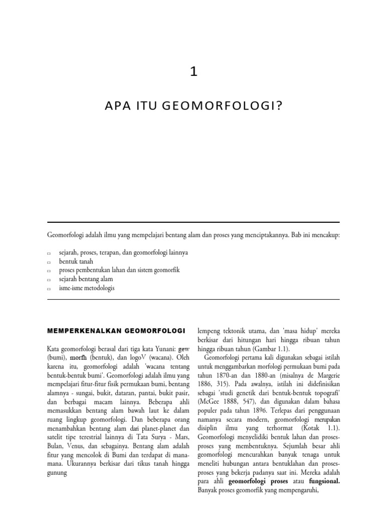 Fundamentals of Geomorphology - Ch01 Id | PDF