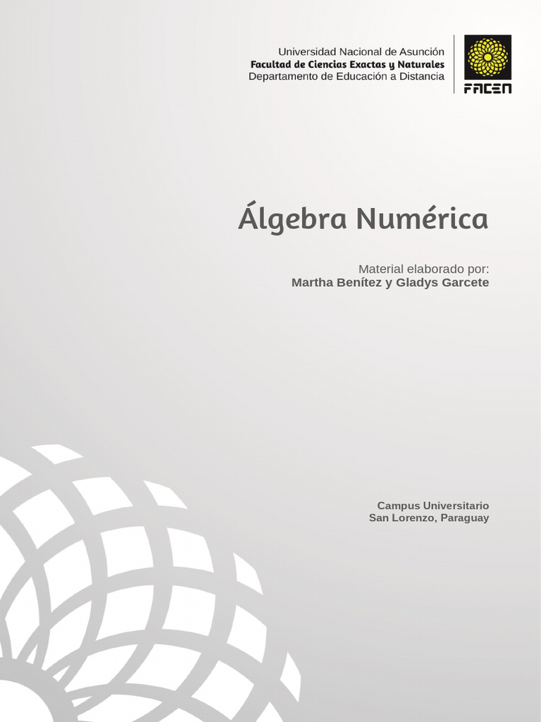 Álgebra Numérica y Sistemas Numéricos | PDF | Números | Número Real