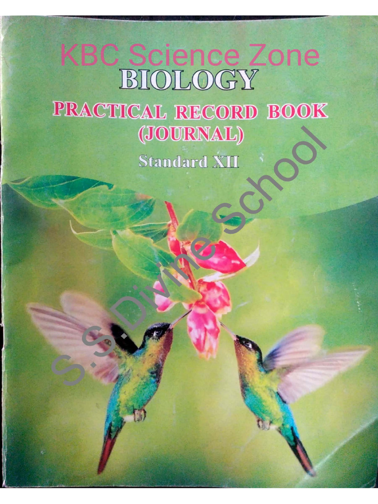 STD 12 Biology Journal (English Medium) | PDF STD 12 Biology Journal (English Medium) | PDF