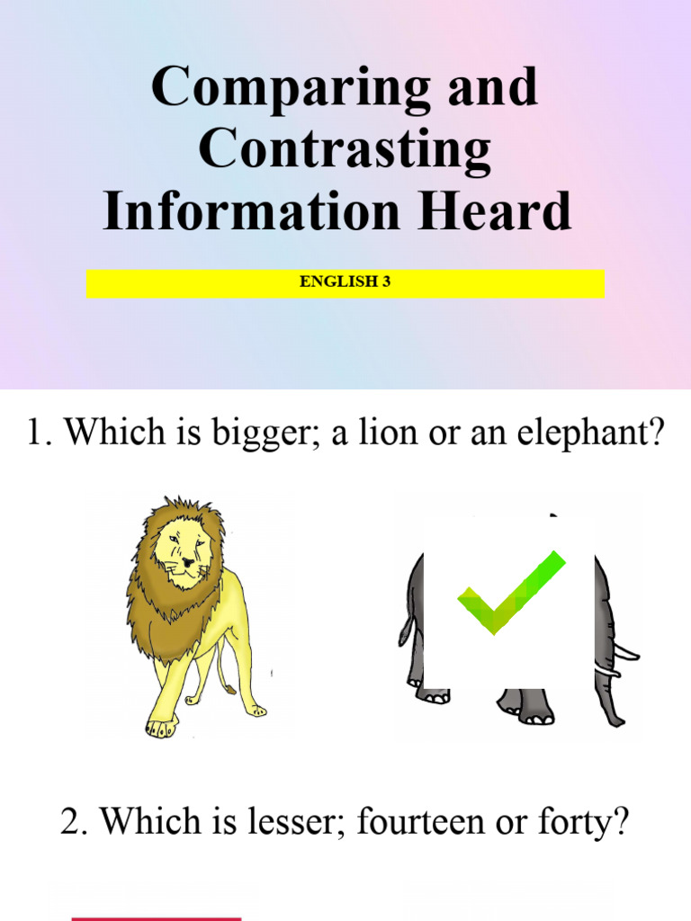Comparing and Contrasting Characters | PDF