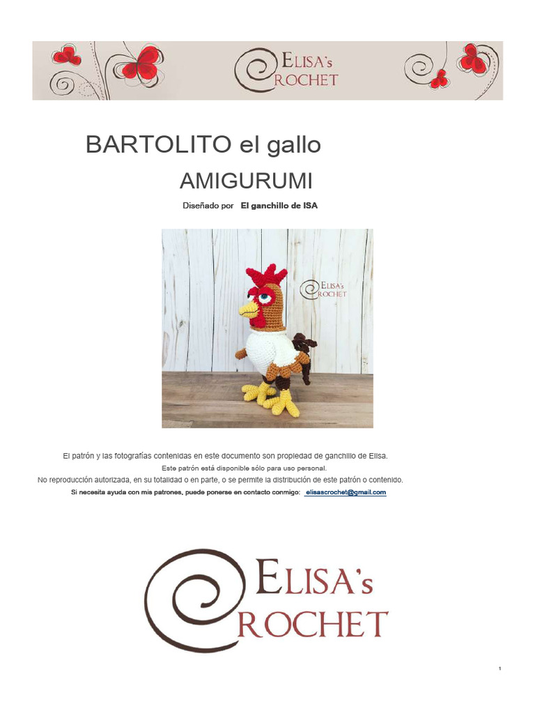 Bartolito El Gallo - PDF Versión 1 | PDF | Tejer