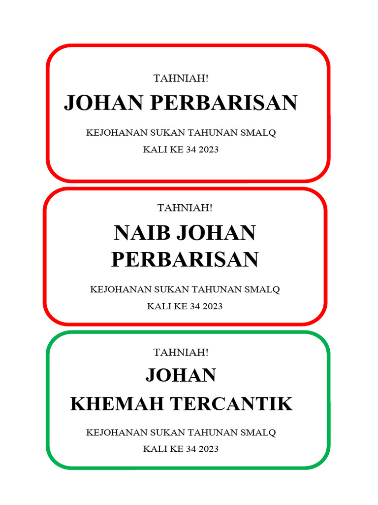 Tagging Kejohanan Sukan | PDF