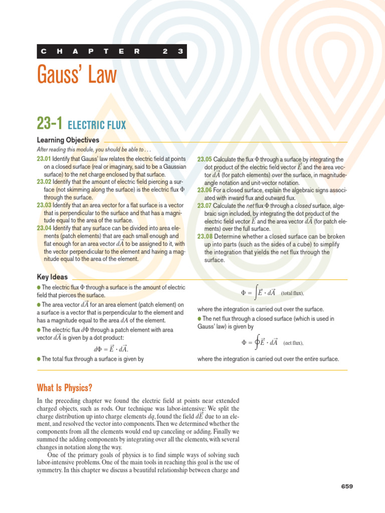 Gausss Law | PDF | Flux | Electric Field Gausss Law | PDF | Flux | Electric Field