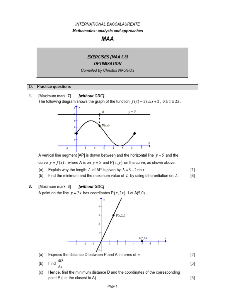 Optimisation of Functions | PDF