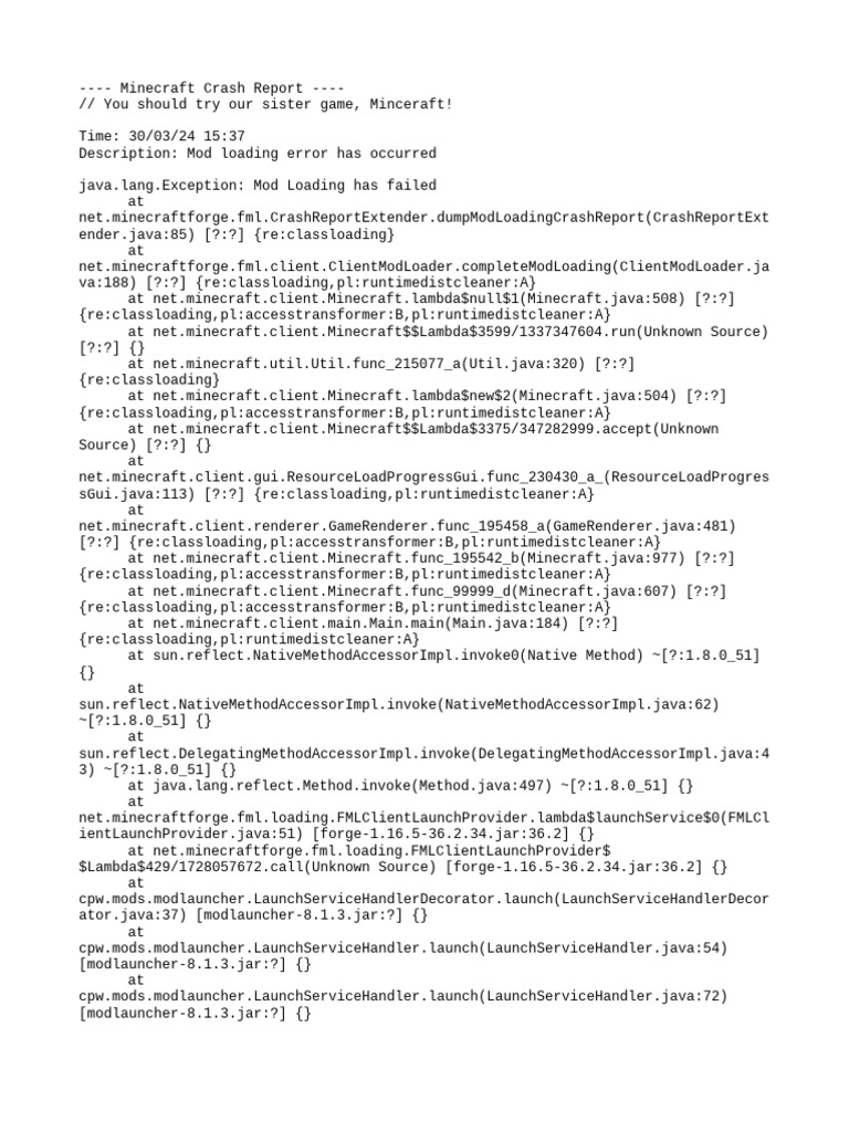 Crash 2024 03 30 - 15.37.05 FML | PDF | Java Virtual Machine | Software