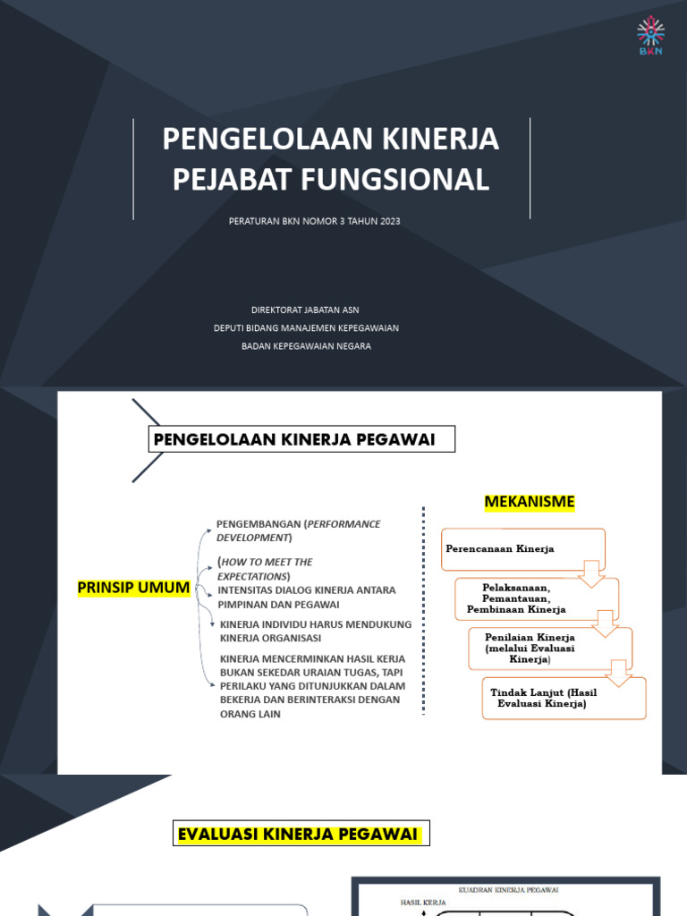 Pengelolaan Kinerja JF Berdasarkan Peraturan BKN Nomor 3 | PDF
