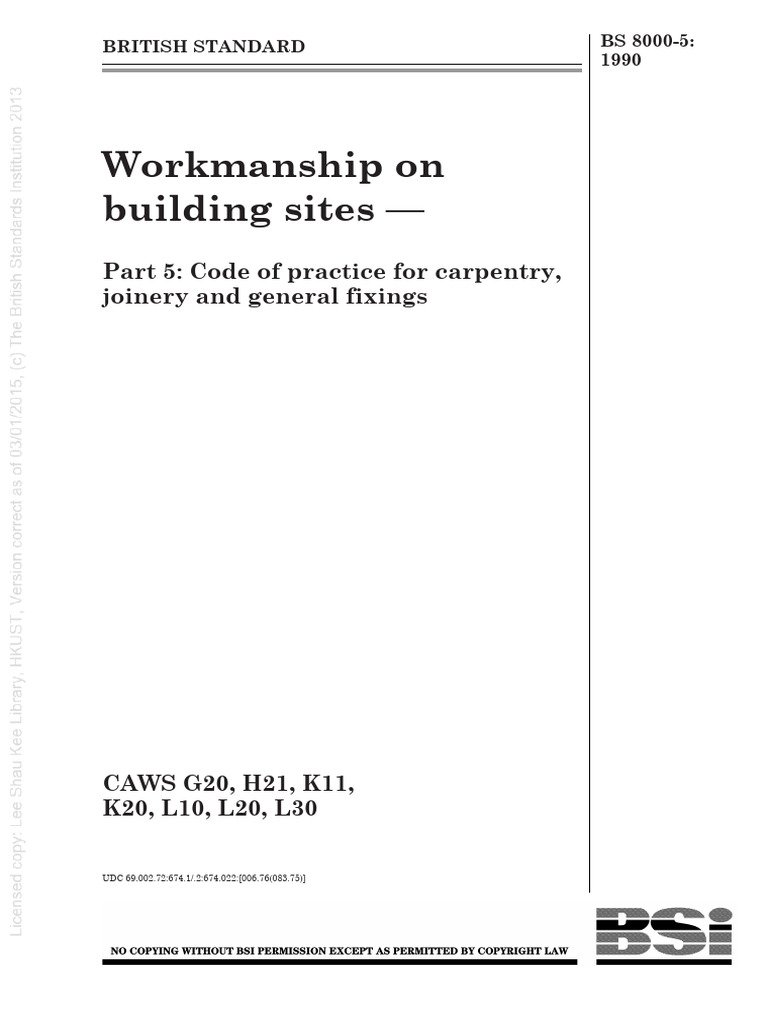 BS 8000-5 1990 | Download Free PDF | Adhesive | Lumber