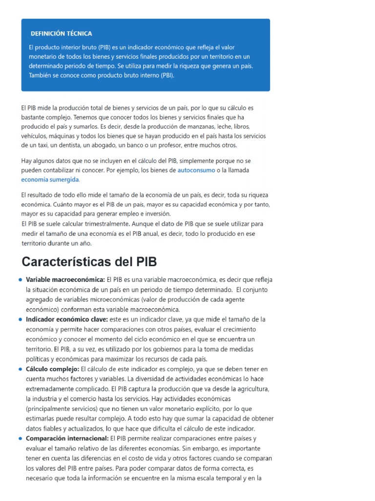 Tipos de PBI | PDF