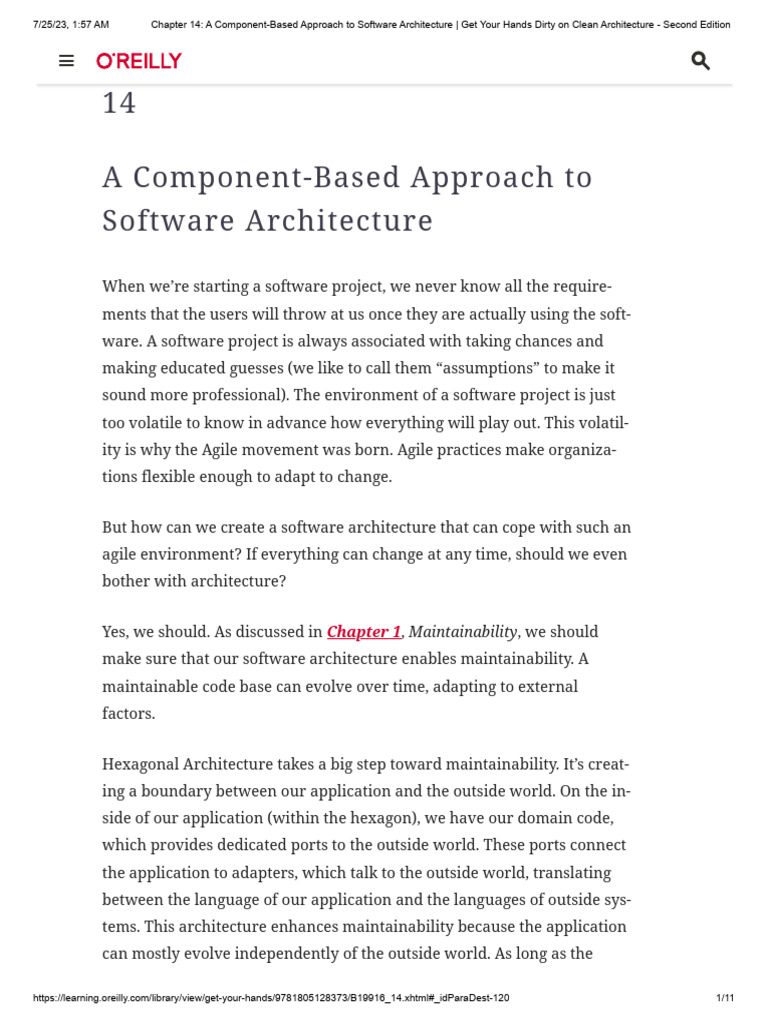 Component Based Approach To Software Architecture CH 14 | PDF | Modular Programming | Component ...
