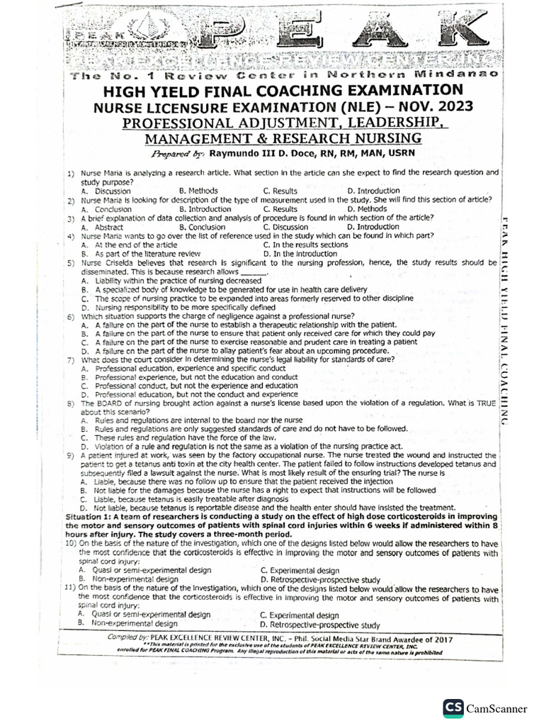 Palmer Final Coaching | PDF