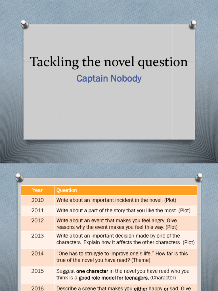 Attempting The Novel Question | PDF | Plot (Narrative)