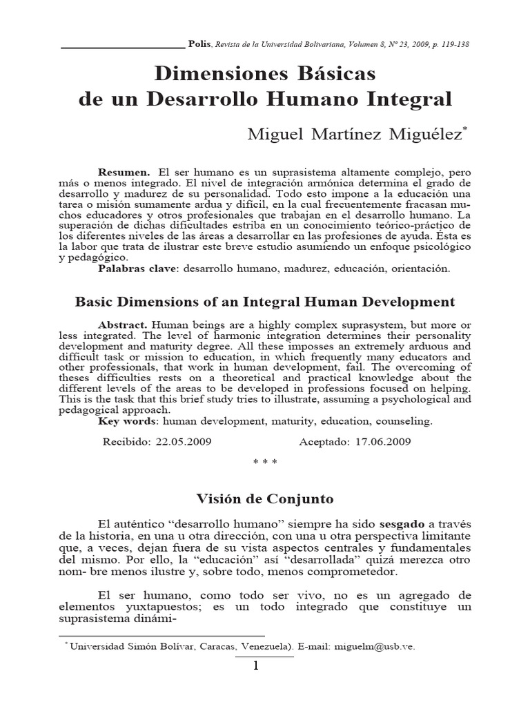 s1-1. DIMENSIONES BÁSICAS DE UN DES HUM INTEGRAL - Miguel Martinez M ...