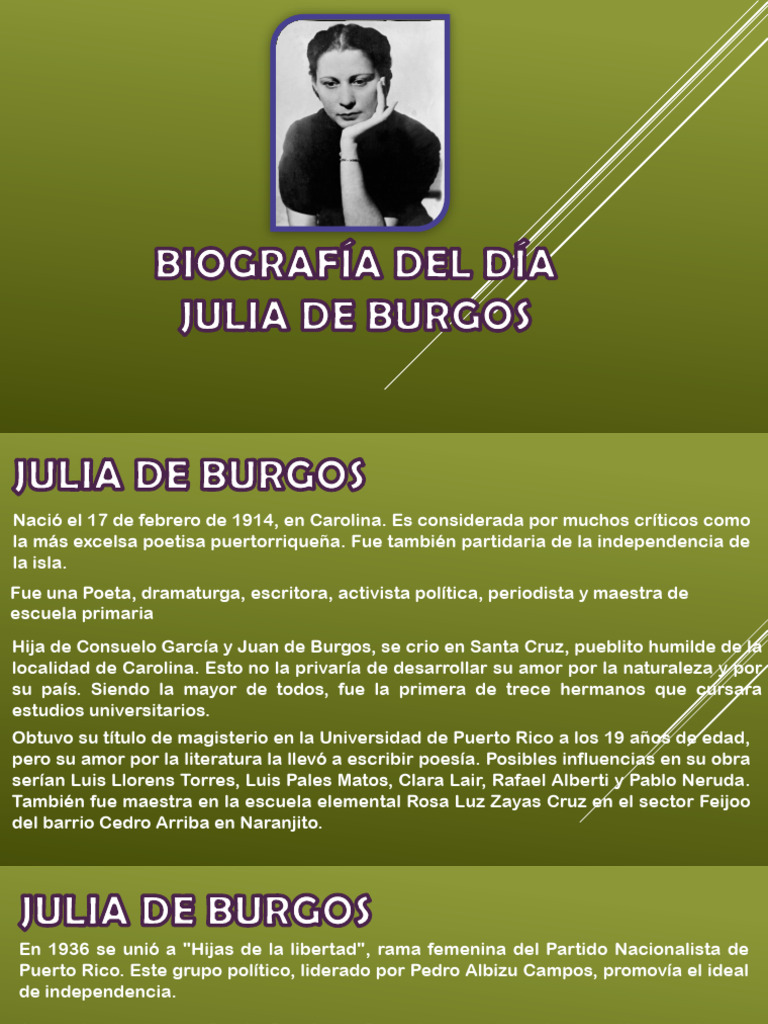 Julia de Burgos: Poeta y Feminista | PDF