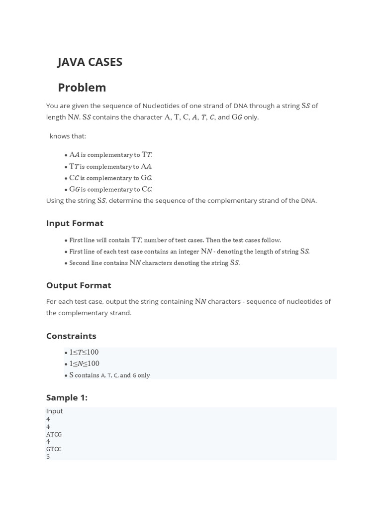 Case Study For Java | PDF