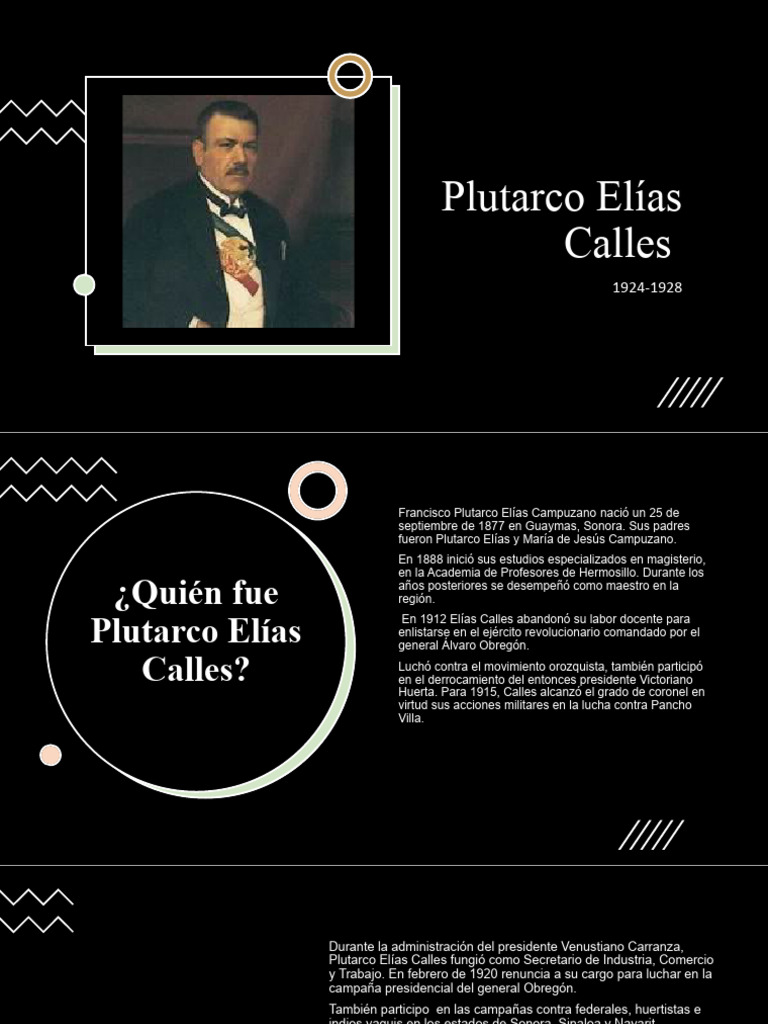 Plutarco Elías Calles: Legado y Gobierno | PDF