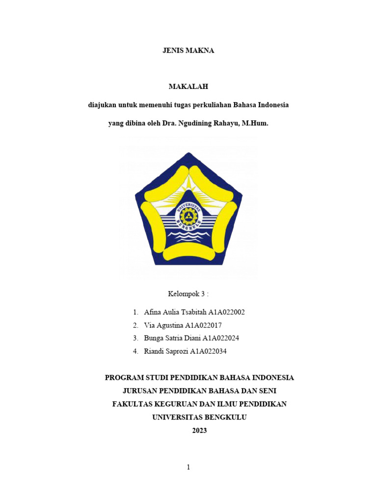 Jenis-Jenis Makna dalam Semantik | PDF