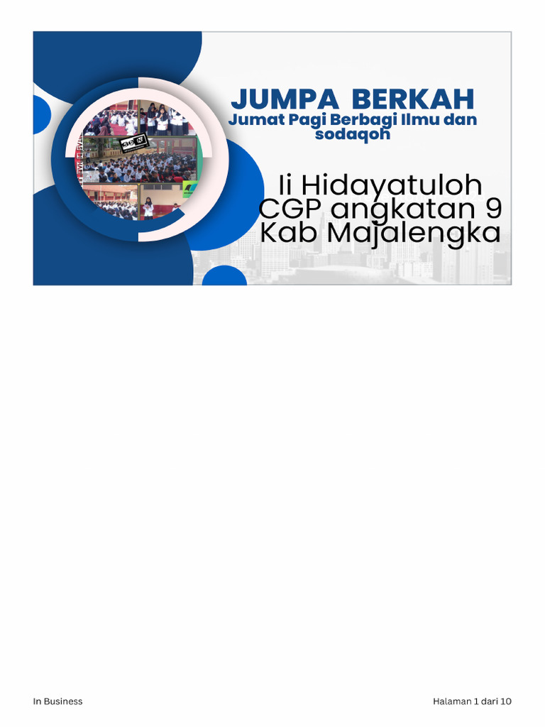 Rencana Program 1 Tahun Jumpa Berkah | PDF