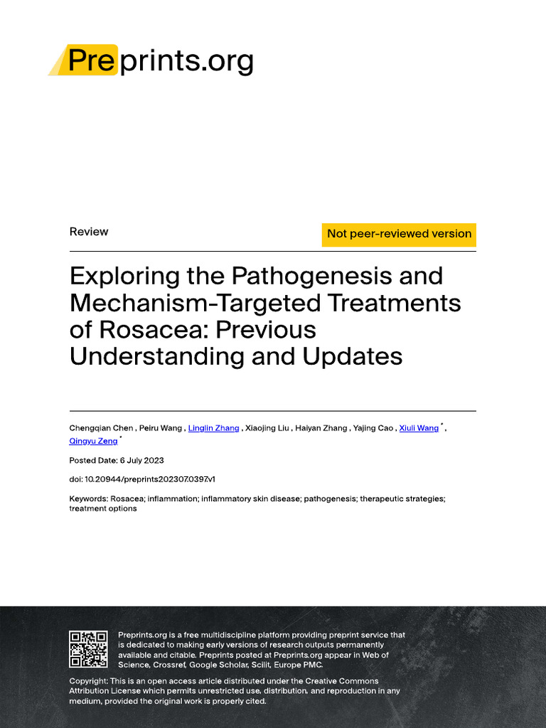 Exploring The Pathogenesis And Mechanism Targeted Pdf Inflammation