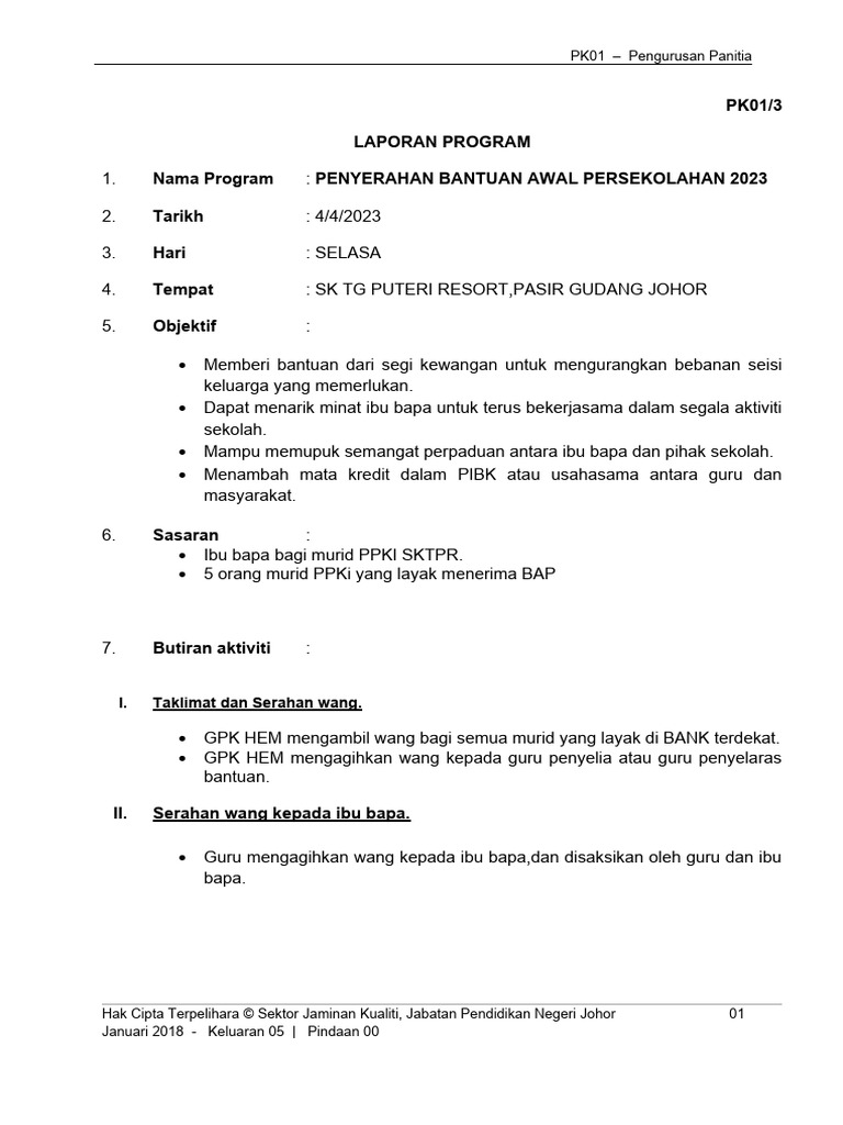 Bap 2023-LAPORAN | PDF