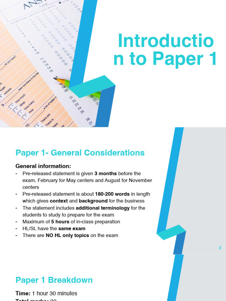 Introduction To Paper 1 PDF | PDF
